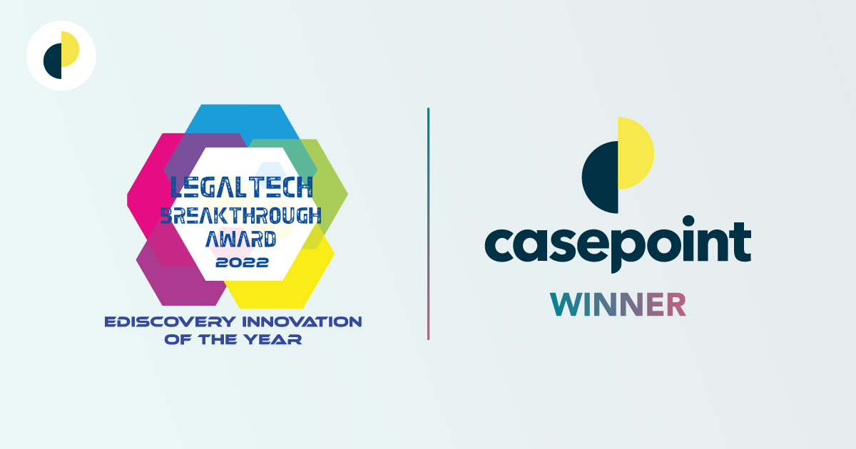 Casepoint Achieves LegalTech Breakthrough’s "eDiscovery Innovation of ...